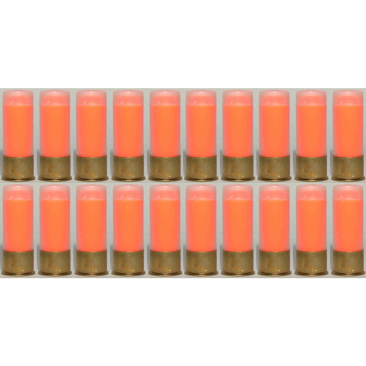 ST Action Pro Pack Of 20 Inert 12 GA 12GA Gauge Shotgun Orange Safety Trainer Cartridge Dummy Ammunition Ammo Shell Rounds with Brass Case