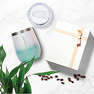 BJPKPK 2 pcs 12oz Insulated wine tumbler, 12oz Insulated Wine Tumbler with Lid,Unbreakable Stainless Steel Wine Glasses, Insulated Tumbler for Home & Outdoor, Light Pink