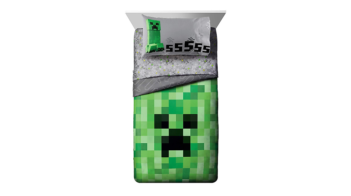 Buy Jay Franco Minecraft Creeper Bed Set - Twin Size