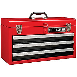 Craftsman Mechanic Tool Set, 215 Piece, Hand Box Set in Metal, 3 Drawers, Red (CMMT45303)