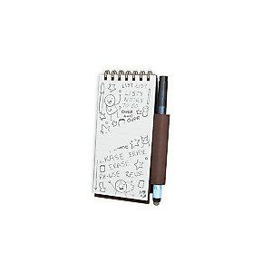 WIPEBOOK POCKET PRO | Smart Reusable POCKET Notebook - Dry Erase Whiteboard Notebook | 10 graph + 10 ruled Pages (6" x 2.5") with Dry Erase Marker | Ideal For Note-Taking, Charts & Doodling | POCKET