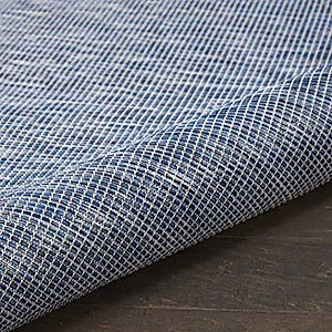 Nourison Positano Indoor/Outdoor Navy Blue 2'2" x 12' Area Rug, Easy Cleaning, Non Shedding, Bed Room, Living Room, Dining Room, Backyard, Deck, Patio (2x12)