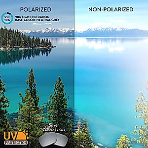 Apex Lenses Non-Polarized Replacement Lenses for Dragon Hype LL ION Sunglasses (Silver)