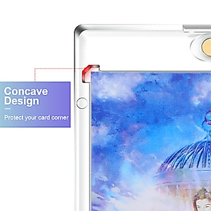 Zonon 5 Pieces Magnetic Card Holder Base Trading Card Stand Protector 35 Pt Acrylic Baseball Card Protectors Card Sleeves Protector Case for Trade Card Holder Baseball Card Storage and Display