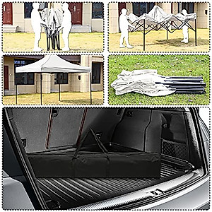 Canopy Tent 10 x 10 Pop Up Canopy Ez Up Sun Shade Canopy with Backpack Bag, 4 Sand Weights Bags, Steel Stakes Gazebos Tent for Outdoor, Wedding,Party, Camping, Picnics (White)