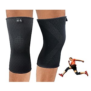 VJ Victory Jump Copper knee braces for knee pain - Knee Compression Sleeve Support for Men and Women, Knee Pads for Meniscus Tear, ACL, Arthritis, Joint Pain Relief, S