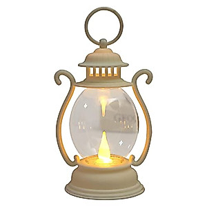 Vintage Lamp | Battery Powered LED Camping Lantern - Decorative Night Light for Bedroom Living Room Outdoor Graden Patio Camping Harrod