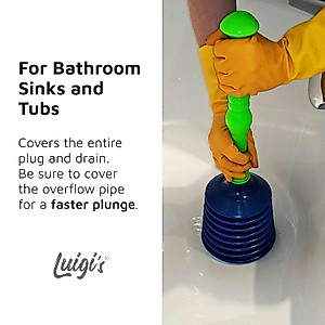 Luigi's Dual-Force Plunger Bundle for Drains and Sinks: Tackle Drains with Precision!