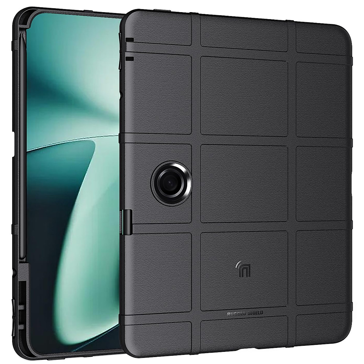 Case for OnePlus Pad 11.6" Tablet (2023), Nakedcellphone Special Ops Tactical Armor Rugged Shield Protective Cover [Anti-Fingerprint, Matte Grip Texture] with Stylus Holder Slot - Matte Black