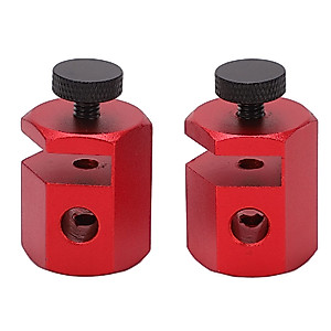2PCS Stair Gauges for Framing Square, Layout Stringer Jigs Rafter Block, with Knurled Thumbscrew, Red Anodize Aluminum Alloy