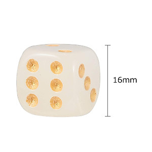 NUOBESTY 10Pcs 16mm D6 Glow in The Dark Dices Six Sided Luminous Dices Luminary Round Corner Dice Blocks