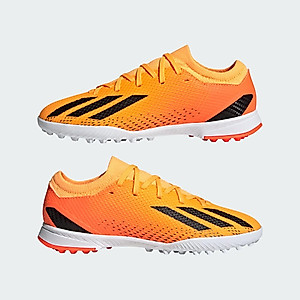 adidas X SPEEDPORTAL.3 Turf Football Shoe, Solar Gold/Black/Team Solar Orange, 5.5 US Unisex Big Kid