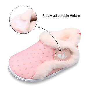 FEETCITY Newborn Baby Booties Non-Slip Sole for Boys Girls Infant Winter Shoes Warm Fleece Cozy Socks Shoes 12-18 Months