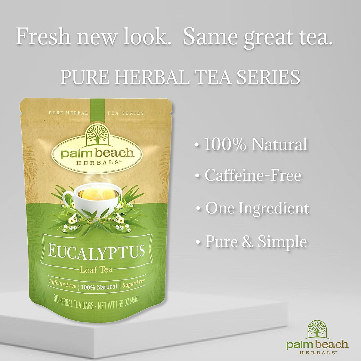 Palm Beach Medicinal Herbs - Eucalyptus Leaf Tea - Pure Herbal Tea Series (30 Tea Bags) 100% Natural