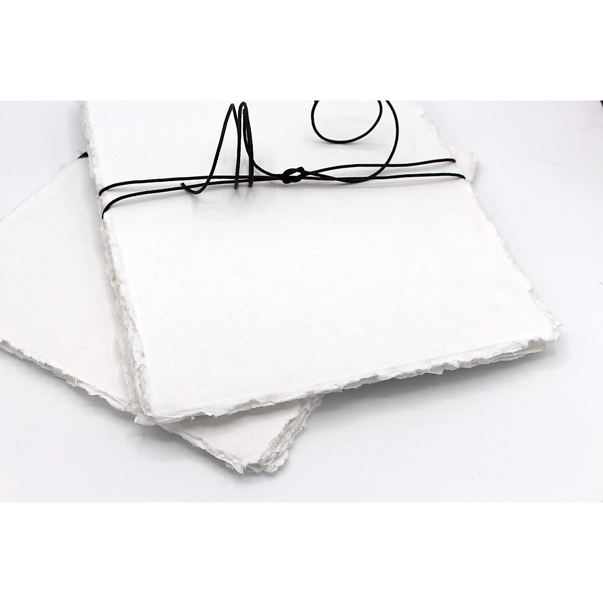 Shizen Design Watercolor Paper, 8.5 x 11 inch 200GSM Cotton Rag Paper Deckled Edge, Torn Paper, Handmade Paper Sheets for Drawing, Watercolor, Sketching