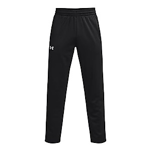 Under Armour Men's Armour Fleece Pants, (001) Black / / White, Large