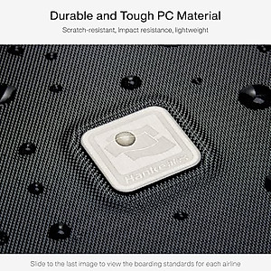 Hanke Grace Expandable Suitcases with Wheels Hardshell Carry On Luggage Airline Approved, 20 Inch Travel Suitcase Lightweight Tsa Luggage for Short Business Trips, Jet Black.