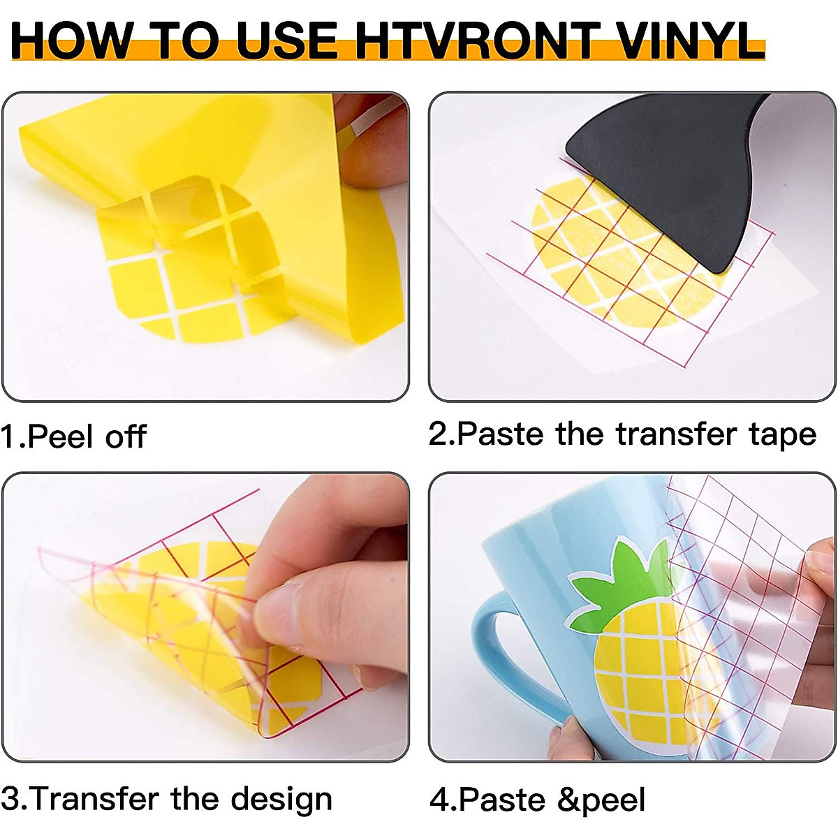 HTVRONT Vinyl for Cricut - 65 Pack Permanent Adhesive Vinyl Sheets Set - 55 Vinyl Sheets 12" x 12" & 10 Transfer Tape Sheets, 35 Color for Party Decoration, Sticker, Craft Cutter, Car Decal