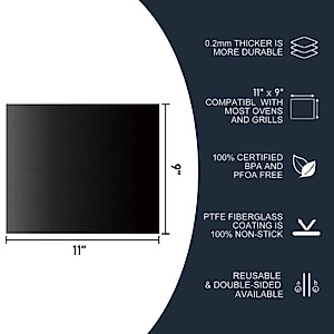 Meegoo Toaster Oven Liner - Nonstick Oven Liners for Bottom of Electric, Gas, Microwave & Toaster Ovens, Toaster Oven Accessories, Prevent Spillovers, Dishwasher Safe(6 Pack, 11" x 9"）