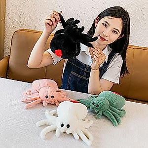 Lordree Cartoon Spider Stuffed Animal Cute Spider Plush Toys 10inch Soft Throw Pillow Home Decorations for Adults Kids (Pink, 10inch / 25cm)