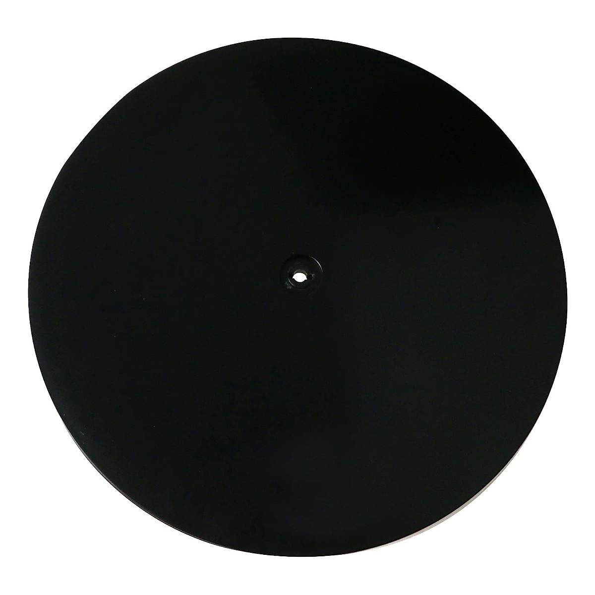 Turntable Organizer Smooth Ball Bearing Rotating Tray Geesatis 12" Acrylic Lazy Susan Plate for Kitchen Base Turn Dining Table, Black