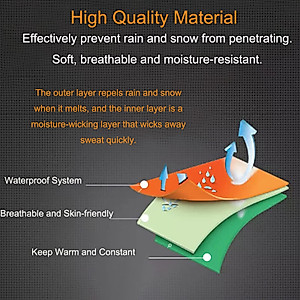 PURCHAWEE Men's Winter Warm Leather Snow Boots,Good Arch Non-Slip Hiking Outdoor Camping Trekking Backpacking Shoes Cotton Shoes (7,Brown,7)