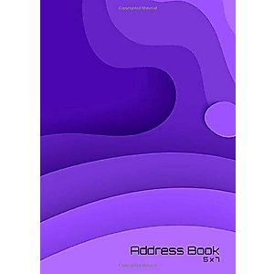 Address Book 5 x 7: Address Book Medium Size : Address Book Purple Cover : A-Z Alphabetical Index : Address Book With Birthdays &Password Section : ... media, Notes : Address Book Personalize