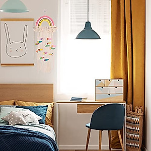 UKYLIN Bow Holder for Girls Hair Bows, Hair Clips Holder Rainbow Bow Organizer Hair Accessories Storage Wall Hanging Decoration for Girls Room Bedroom Living Room (Pink)