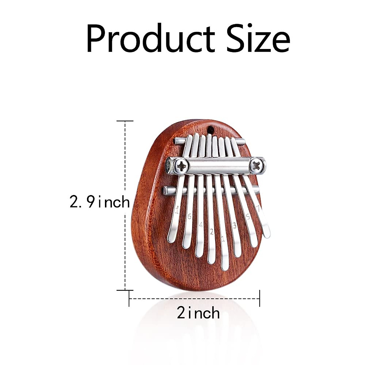 Mini 8 Key Kalimba Thumb Piano Gifts for Kids Beginners Music Lovers Players, Cute Instrument Pendant Keychain Accessories, Wood Finger Thumb piano, Musical good accessory Pendant Gift