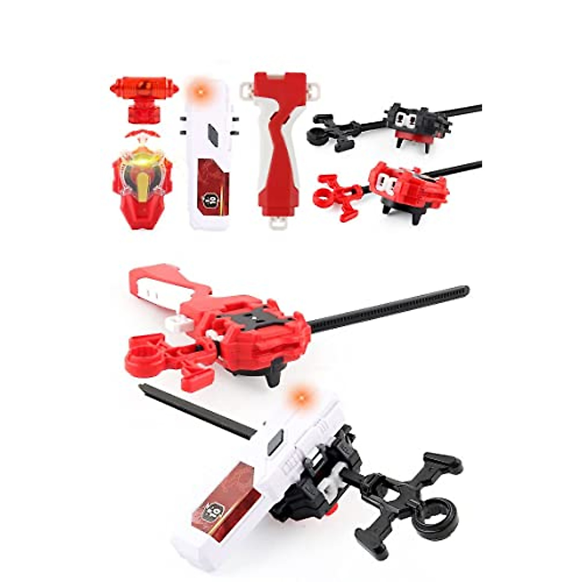 Battling Top Burst Gyro Toy Set, LZSZRZ 12 Pcs Spinning Tops 3 Launchers Combat Battling Game Toy Set with Portable Storage Box Gift for Children Boys Girls Kids - Ages 6+