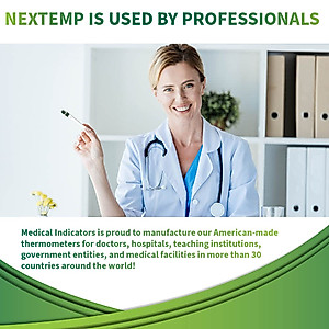 NexTemp® Single-Use Thermometers: Individually Wrapped 100-pack, Providing Superior Accuracy and Maximum Infection Control. Perfect for Businesses, Schools, First-Aid, Home, and Travel! (Celsius)