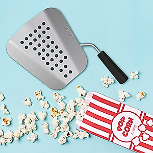 Poppy's Ultimate Popcorn Machine Supplies Bundle - Kernel Sifting Speed Scoop, Seasoning Dredge, 1-Ounce Popcorn Bags (100 Count) - Ideal Popcorn Supplies for Popcorn Machine, Commercial & Home Use