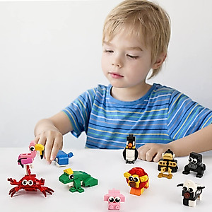 IAMGlobal 30 in 2 Mini Animal Building Blocks Toy Set, Animals Figures Stem Toys, Party Supplies Gifts Party Favor for Kids, Goodie Bags, Birthday, Carnival Prizes