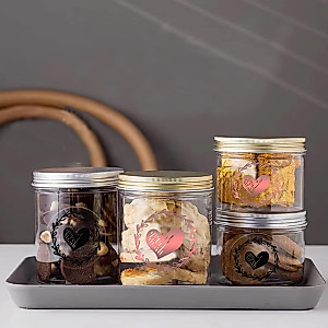 Timnod 500 Pieces Clear Bronzing Envelope Seal Stickers, Elegant Heart Wedding Stickers, 1.4 Inch Round Sealing Sticker for Wedding Invitations/Greeting Cards/Party Favors, Self-Adhesive (Rose Gold)