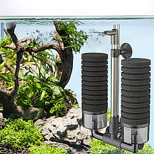 Digoos Aquarium Sponge Filter for 20-55 Gallon, with 2 Spare Sponges and 2M Spare Tube ，for Shrimp,Betta, Nano Fish Tank