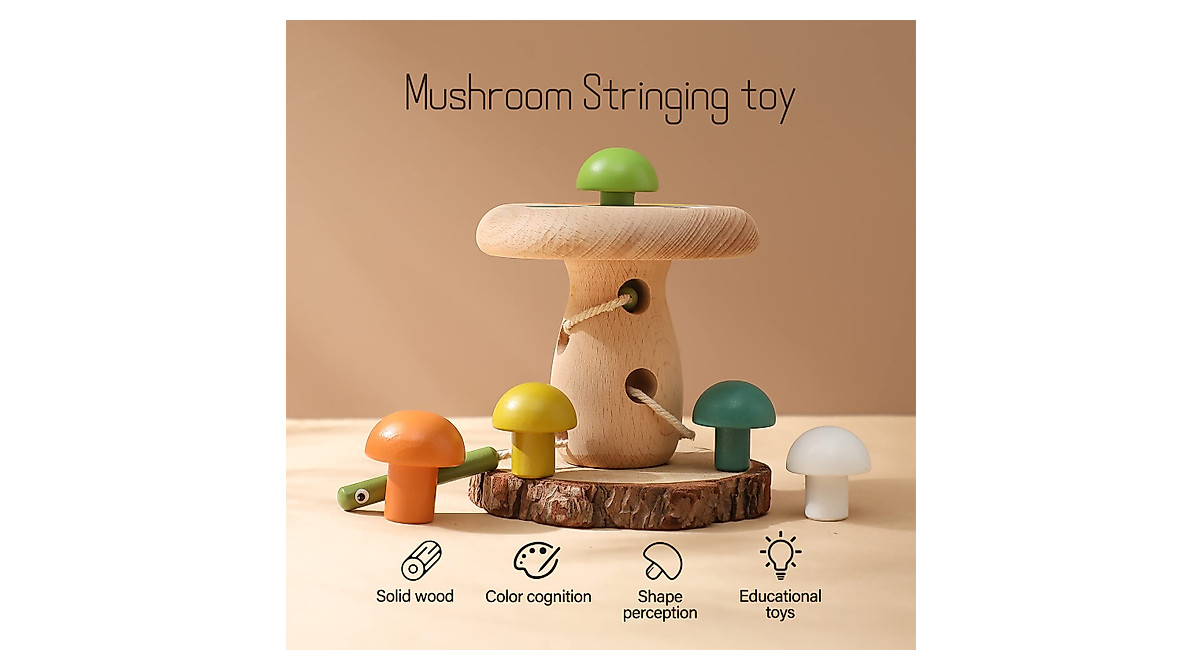bopoobo Mushroom Sorting Toy for Kids - Montessori Fun