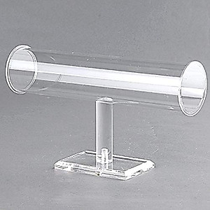 Acrylic Removable Bracelet Display Holder Stand 1 Tier Jewelry Rack Watch Headdress Flower Organizer T Bar I-Shaped Shelf Case
