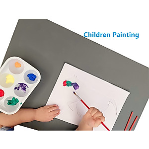 Haloh? 2 Pack 23.6”x15.7”x1mm Silicone protector Mats for Kitchen Countertop, Baking Mats, Nonskid Heat Resistant Desk Mats, Waterproof Multipurpose Mats, Nonslip Silicone Craft Mats (Black)