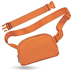 Everywhere Belt Bag, Fashion Small Waist Pouch Fanny Pack Crossbody Bags for Women Men, Unisex Mini Belt Bag with Adjustable Strap for Travel Run Outdoor Cycling and Shopping(Orange)