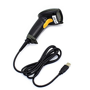 WoneNice USB Laser Barcode Scanner Wired Handheld Bar Code Scanner Reader Black