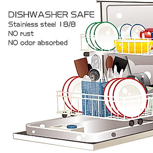 18/8 Stainless Steel Measuring Spoons Set of 6 Piece - 1/8 tsp, 1/4 tsp, 1/2 tsp, 1 tsp, 1/2 tbsp & 1 tbsp, Metal Measuring Spoons Tablespoon and Teaspoon for Measuring Liquid and Dry Ingredients