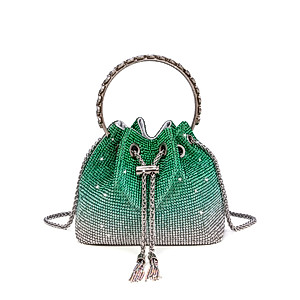 Sweetovo Bling Crystal Rhinestone Purse for Women Sparkly Clutch Handbag Crossbody Bag for Evening Wedding Party Prom