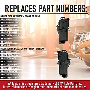 Power Door Lock Actuator, Right and Left Side Compatible with Ford, Mercury, Mazda, Lincoln Vehicles - F150, F250, F350, Excursion, Expedition, Mustang - Replaces 6L3Z25218A42AA, 6L3Z25218A43AA