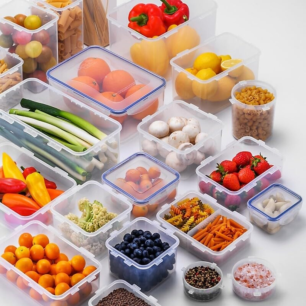 LocknLock Easy Essentials Pantry Rectangular Food Storage Container, 5.5 Cup - Clear