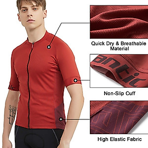 Santic Cycling Jerseys for Men Short Sleeve Cycling Tops Mens Biking Jersey Cycling Shirts Breathable Yorkson