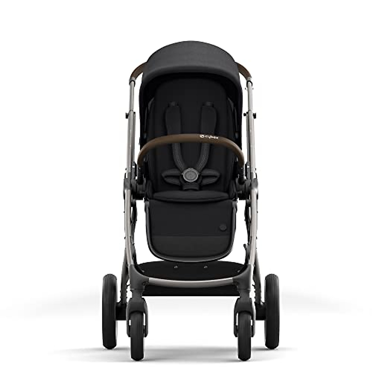 CYBEX Gazelle S Stroller, Modular Double Stroller for Infant and Toddler, Includes Detachable Shopping Basket, Over 20+ Configurations, Folds Flat for Easy Storage, Deep Black