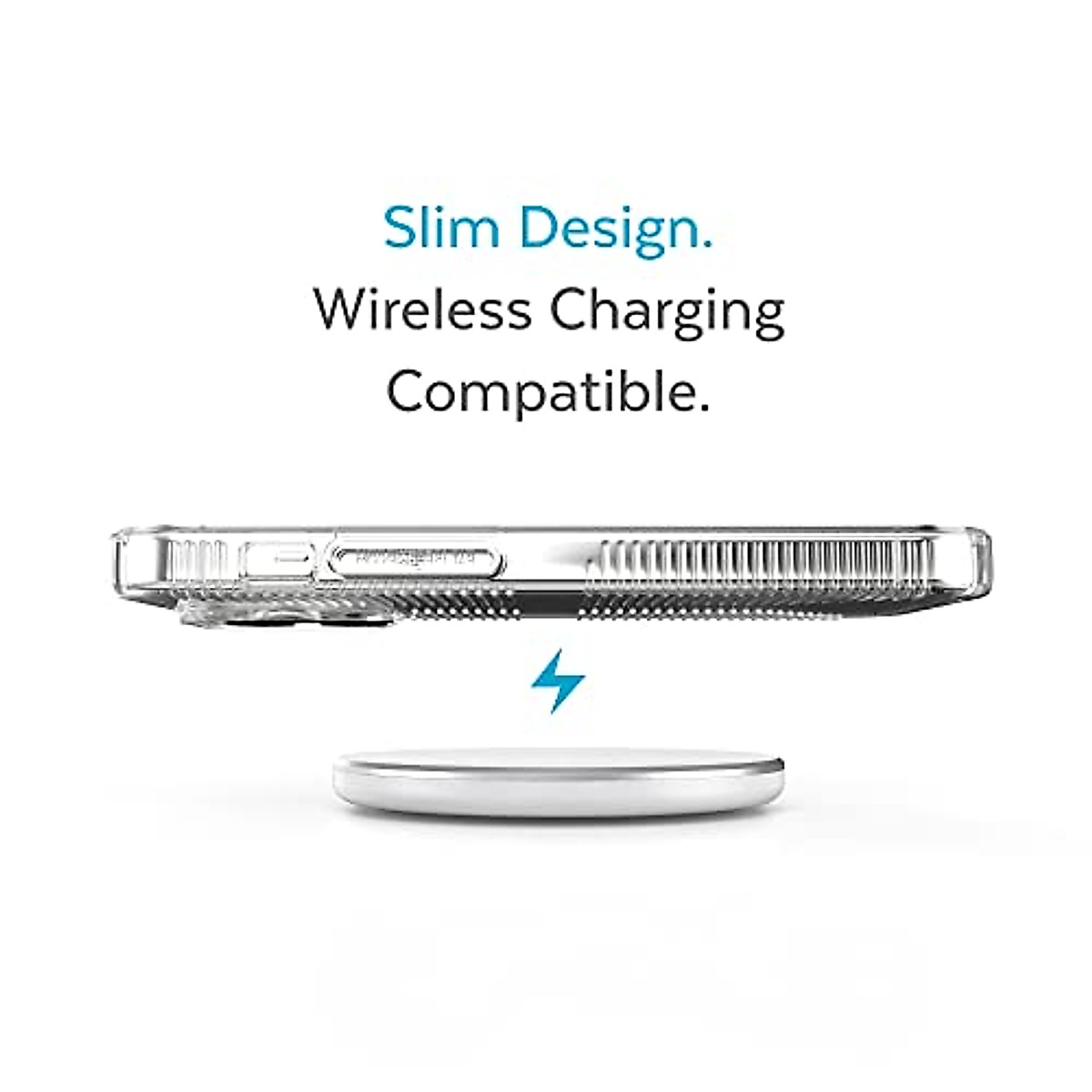 Speck Clear iPhone 14 Pro Case - Slim Phone Case with Drop Protection, Scratch Resistant & Anti Yellowing Case with No Slip Grip for iPhone 14 Pro 6.1 Inch Model - GemShell Grip Hard Case