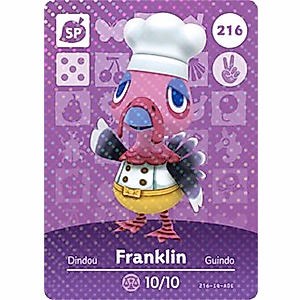 Franklin - Nintendo Animal Crossing Happy Home Designer Amiibo Card - 216