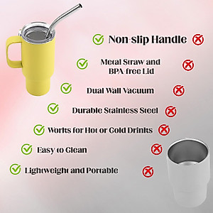 STFALI Cute Shot Glasses with Handle 2 oz, Mini Shot Tumbler with Lid and Straw, Kawaii Insulated Tumblers for Espresso Coffee Spirits Cute Stuff Funny Gifts, 6 Pack