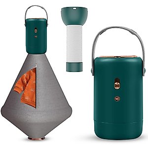 Portable Clothes Dryer, Mini Dryer, Heater in Winter, Compact Travel Dryer for RV, Van, Apartments, Hotels, Dorms, Travel, Camping. Odor remover, Foldable Big Clothes Bag and Drying Tube.